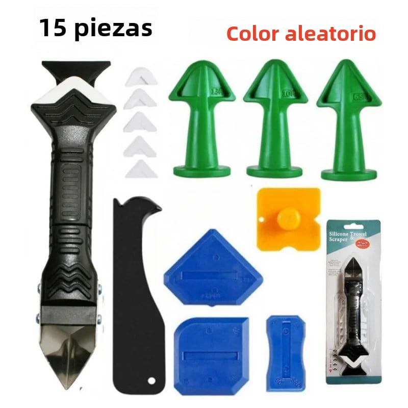 15PCS Silicone Sealant Tool Kit, Caulk Applicator, Floor Sealant ...