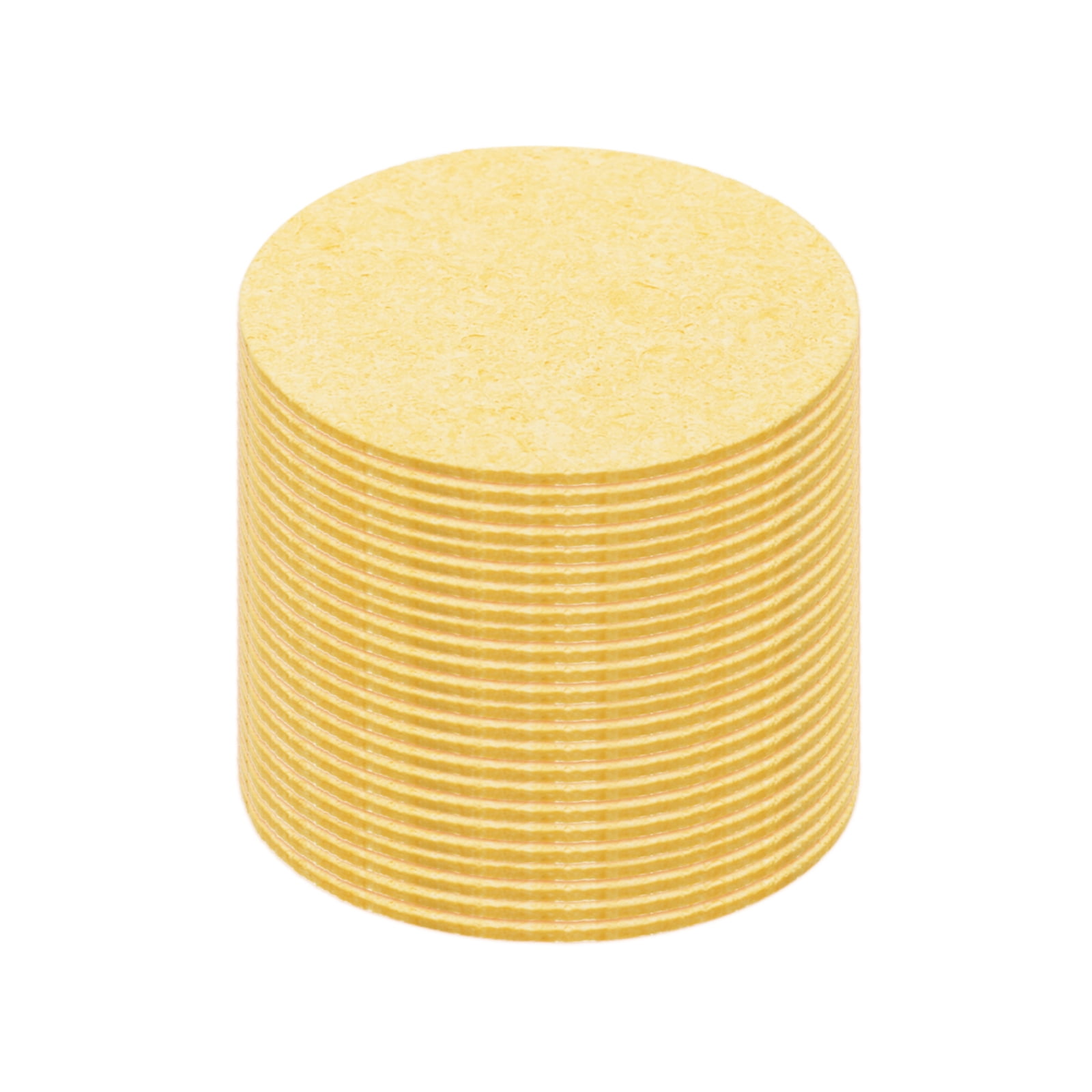 15PCS Soldering Sponge 5cm Round Deep Yellow 6mm Water Absorption ...