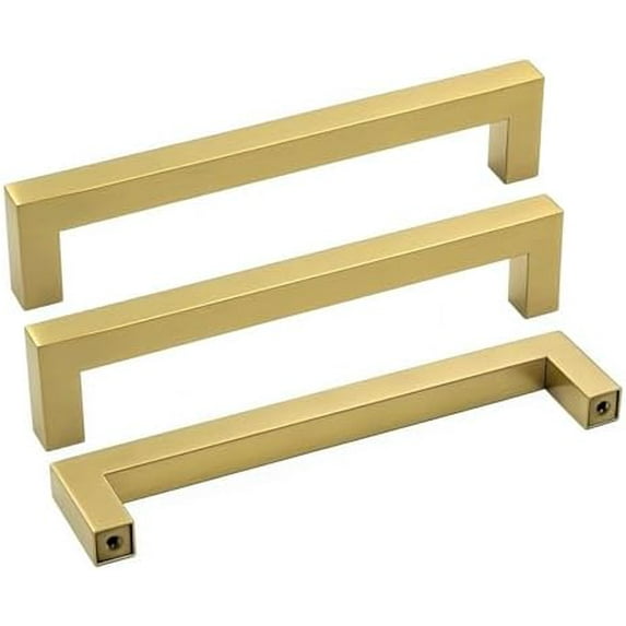 15Pack 5 Inch Gold Drawer Pulls Brass Cabinet Pulls Brushed Gold ...