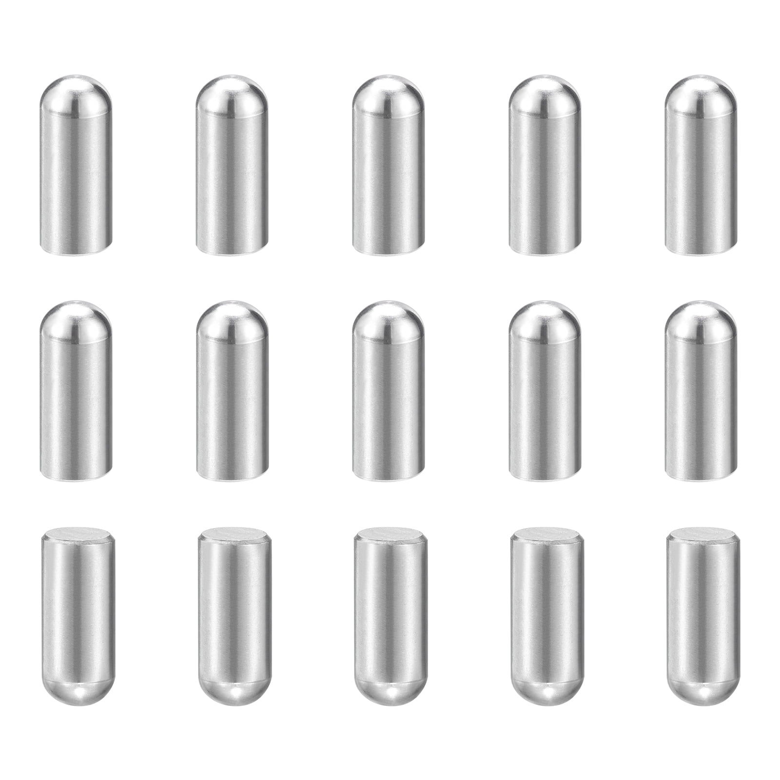 15Pack 8mm x 20mm Dowel Pins, 304 Stainless Steel Round Head Pin ...