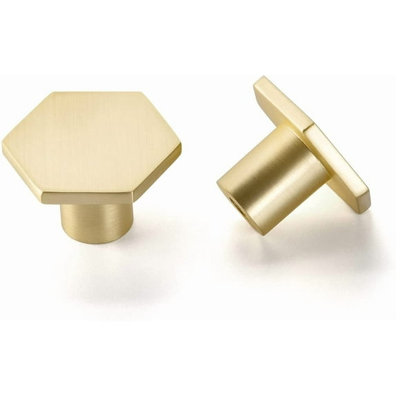 15Pack Gold Cupboard Knobs Kitchen Cabinet Knobs Brass Solid Drawer ...