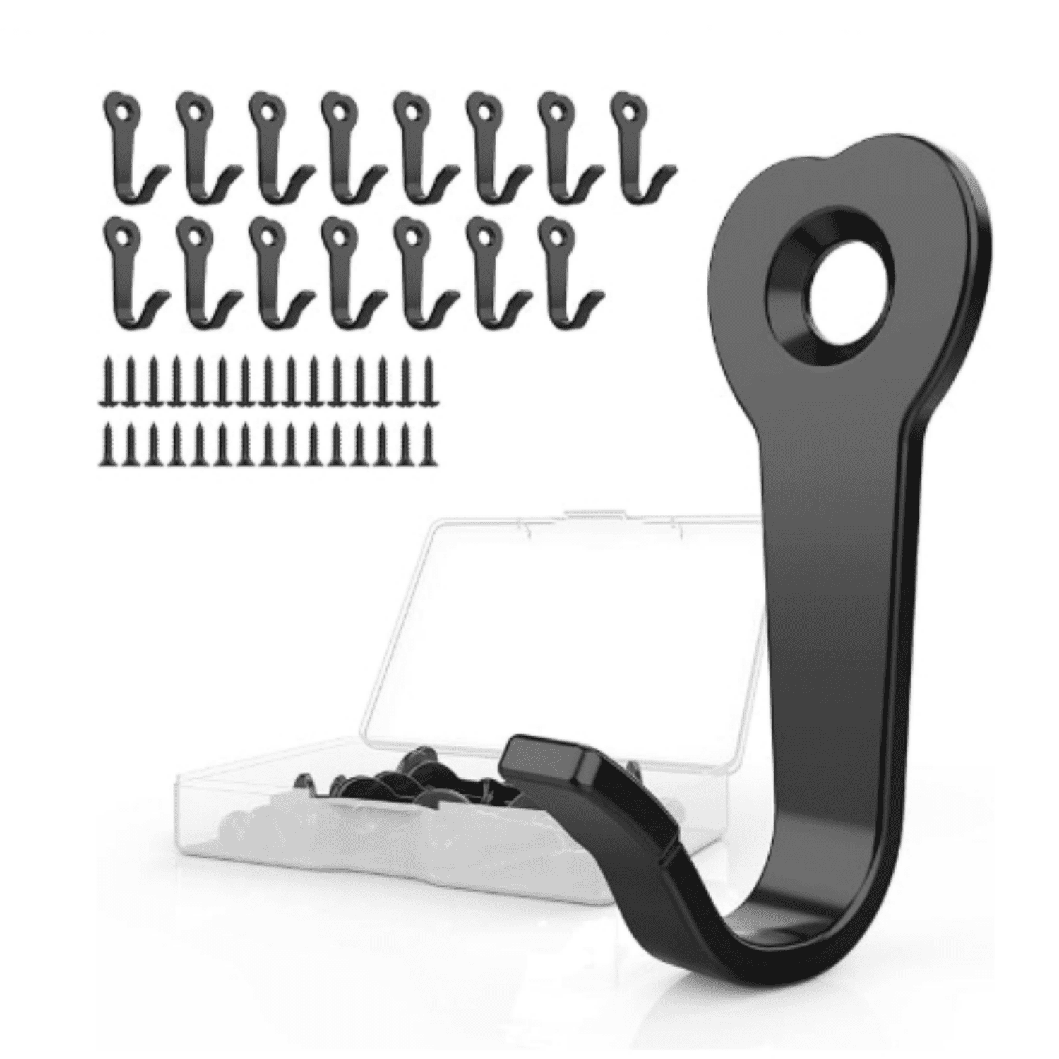 15Pack Heavy Duty Iron Wall Coat Hooks | Mug Hooks with 30 Screws for ...