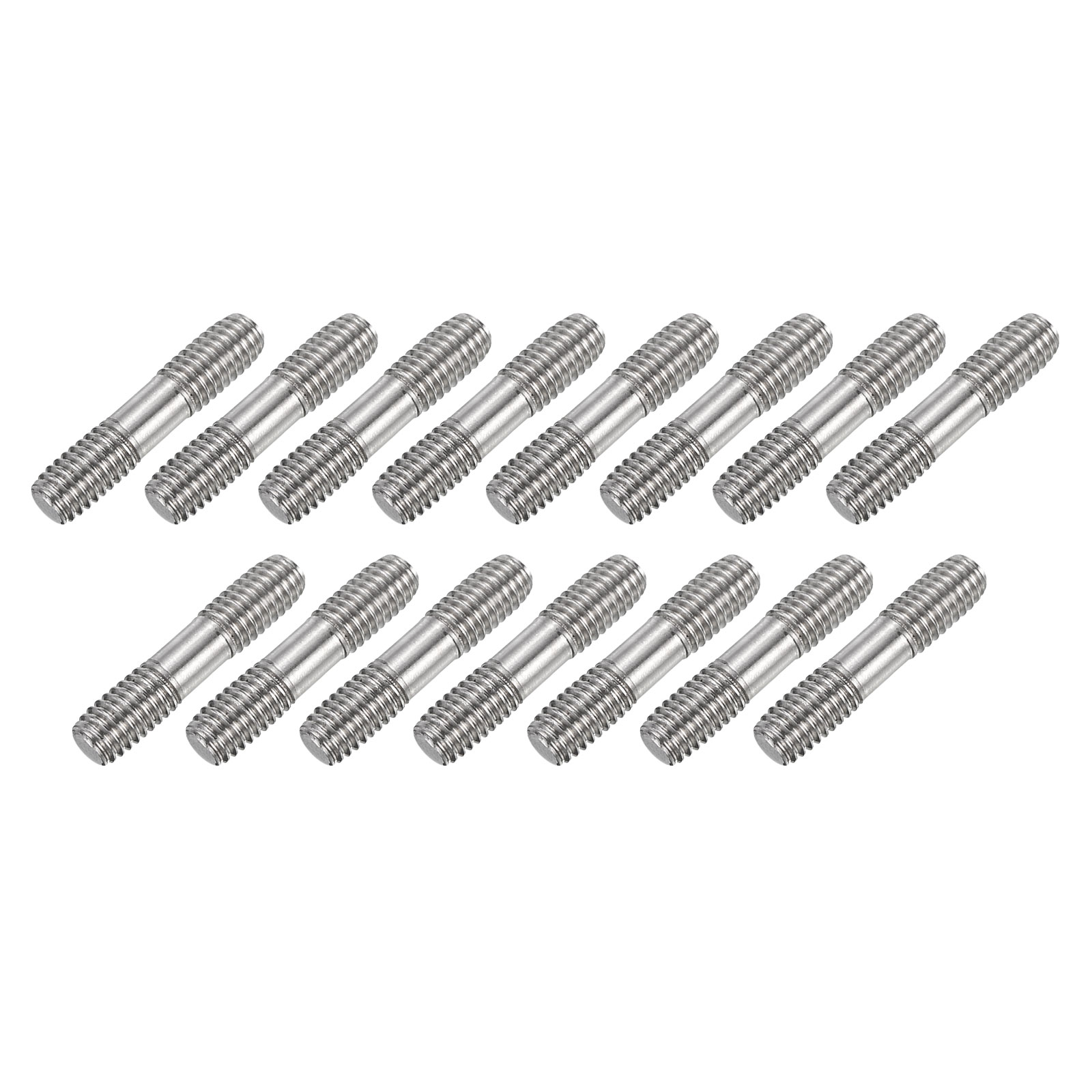 15Pack M6x25mm 304 Stainless Steel Double End Threaded Stud Screw Bolt ...