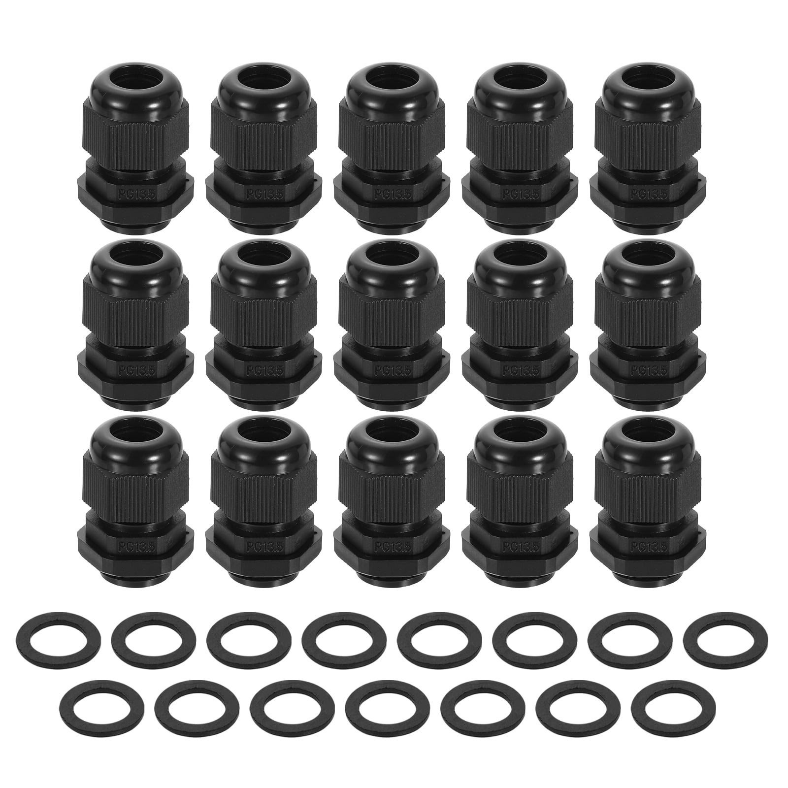15Pack PG13.5 Nylon Cable Glands, Waterproof Wire Grommet with Washers ...