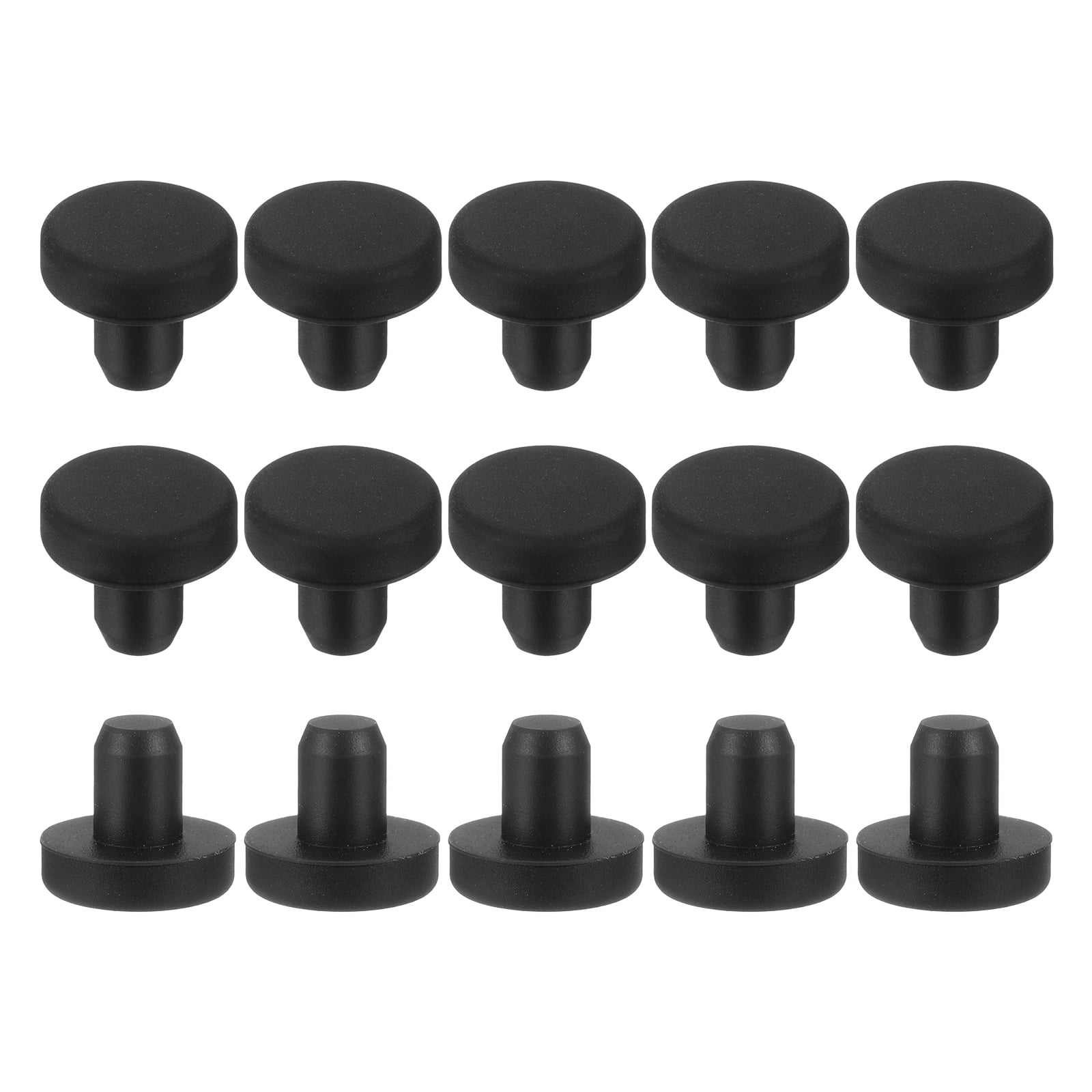 15Pack Silicone Hole Plug, Waterproof Solid T-Shaped Rubber Stoppers ...