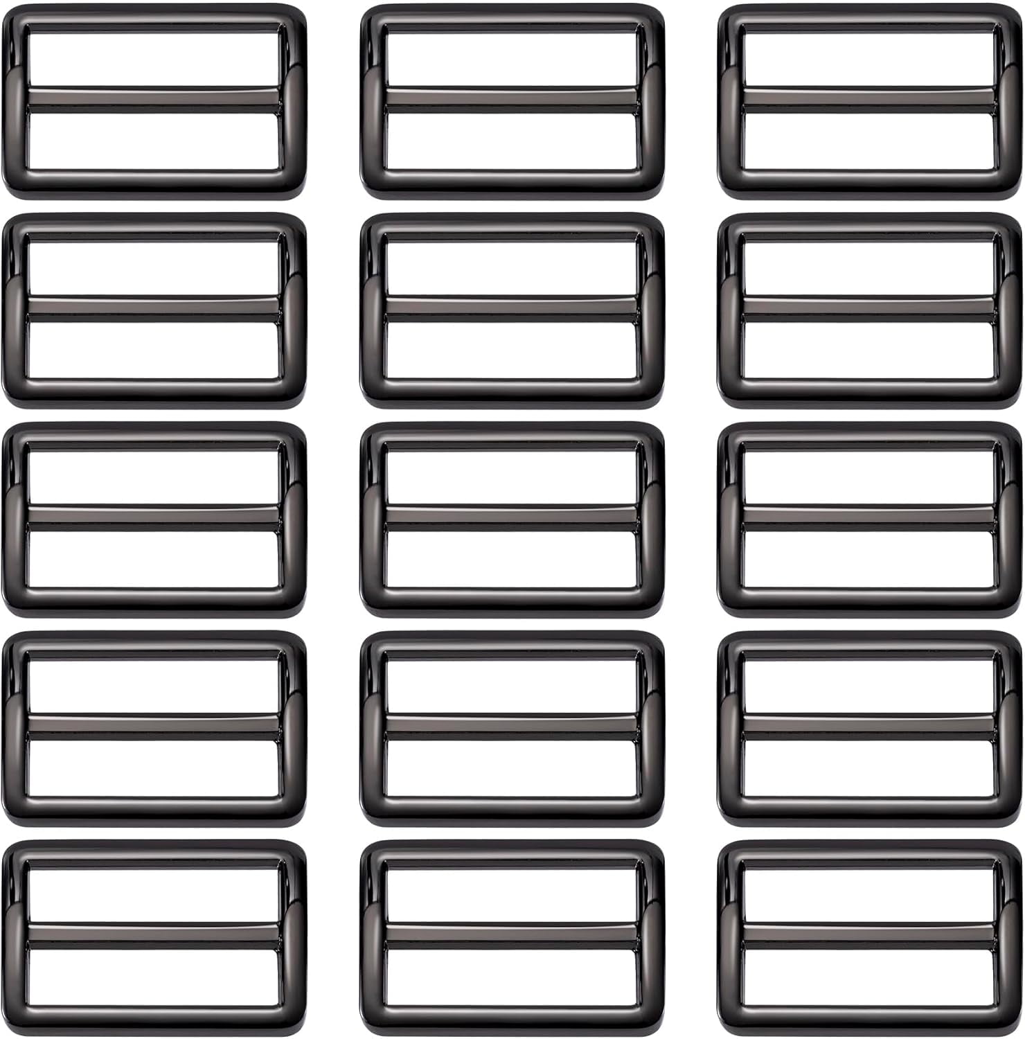 15Pcs 1-1/4 Inch Metal Slide, 32mm Tri-Glide Buckle, Adjustable Buckle ...