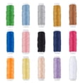 15Pcs 15 Colors Polyester Embroidery Thread Mixed Color 0.4mm 50m/pc ...