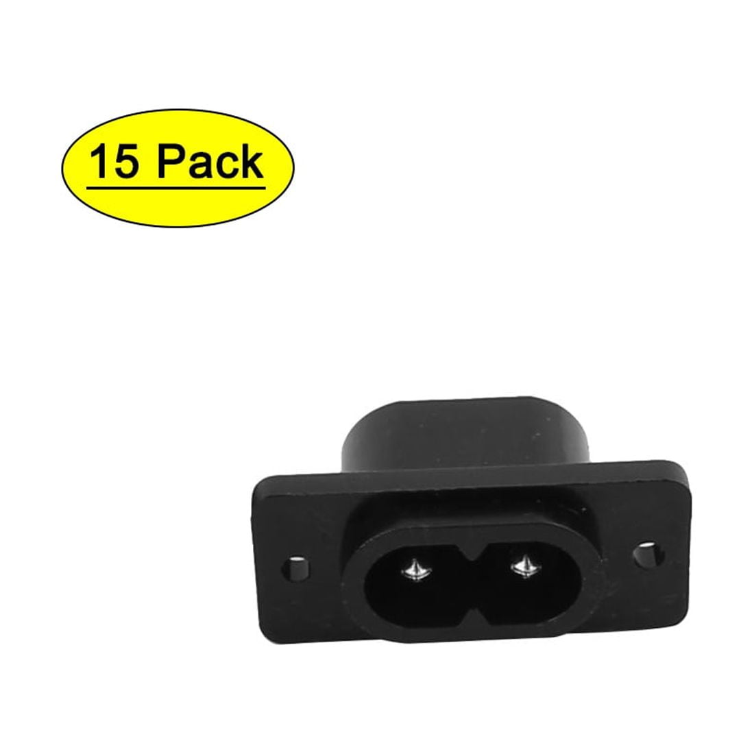 15Pcs 250V 2.5A IEC320 C7 Male Panel Mount Power Inlet Socket - Walmart.com