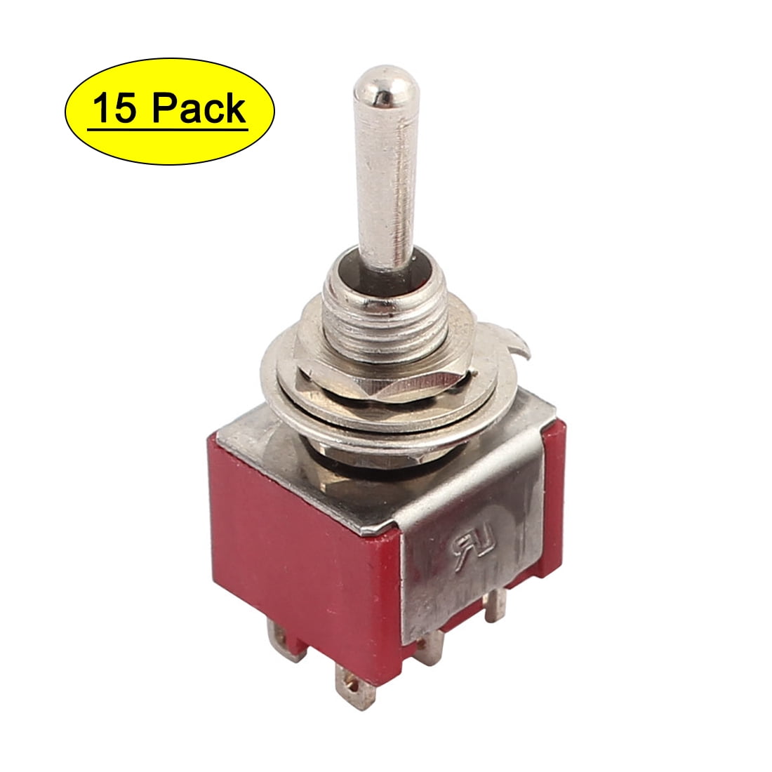 15Pcs 250V/2A 120V/5A DPDT 6 Pin On/Off/On Toggle Switch Replacement ...