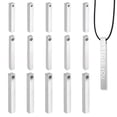 15Pcs 3 Styles 304 Stainless Steel Polished Pendant Bar Stainless Steel ...