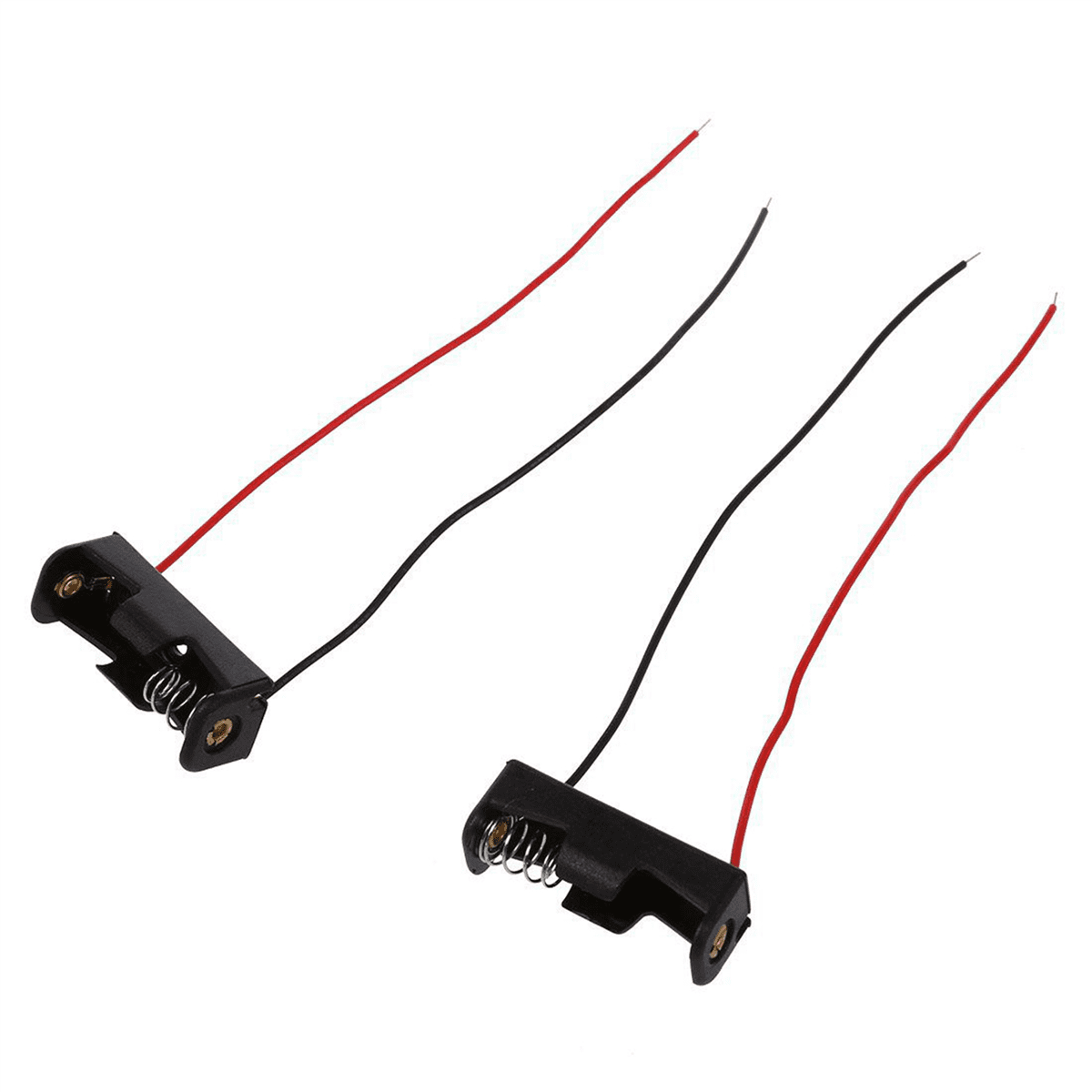 15Pcs 4.3 inch Wire Leads Black Battery Storage Slot Holder 1 x 12V 23A ...
