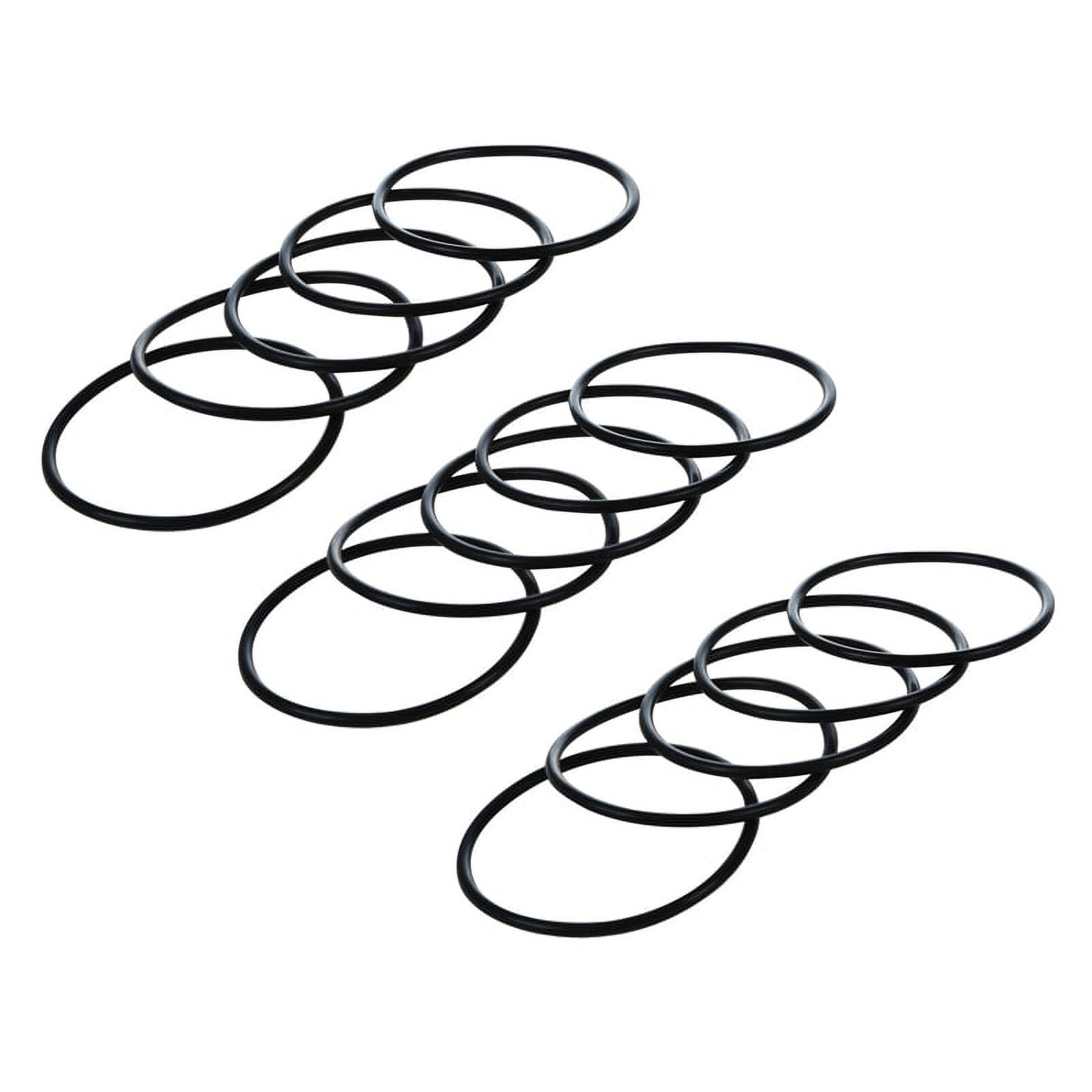 15Pcs 66mm x 60mm x 3mm Mechanical Black Rubber O Ring Oil Seal Gaskets ...