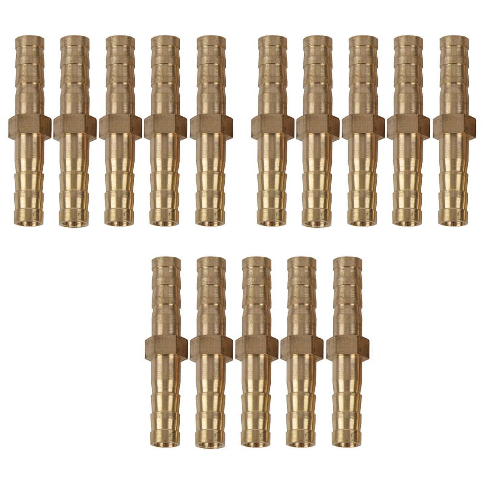 15Pcs 6mm Inner Dia Air Gas Straight Hose Pipe Barb Coupler Connector ...