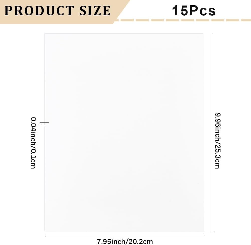 15Pcs 8x10 Photo Mat Picture Backing Board White Blank Rectangle Paper ...