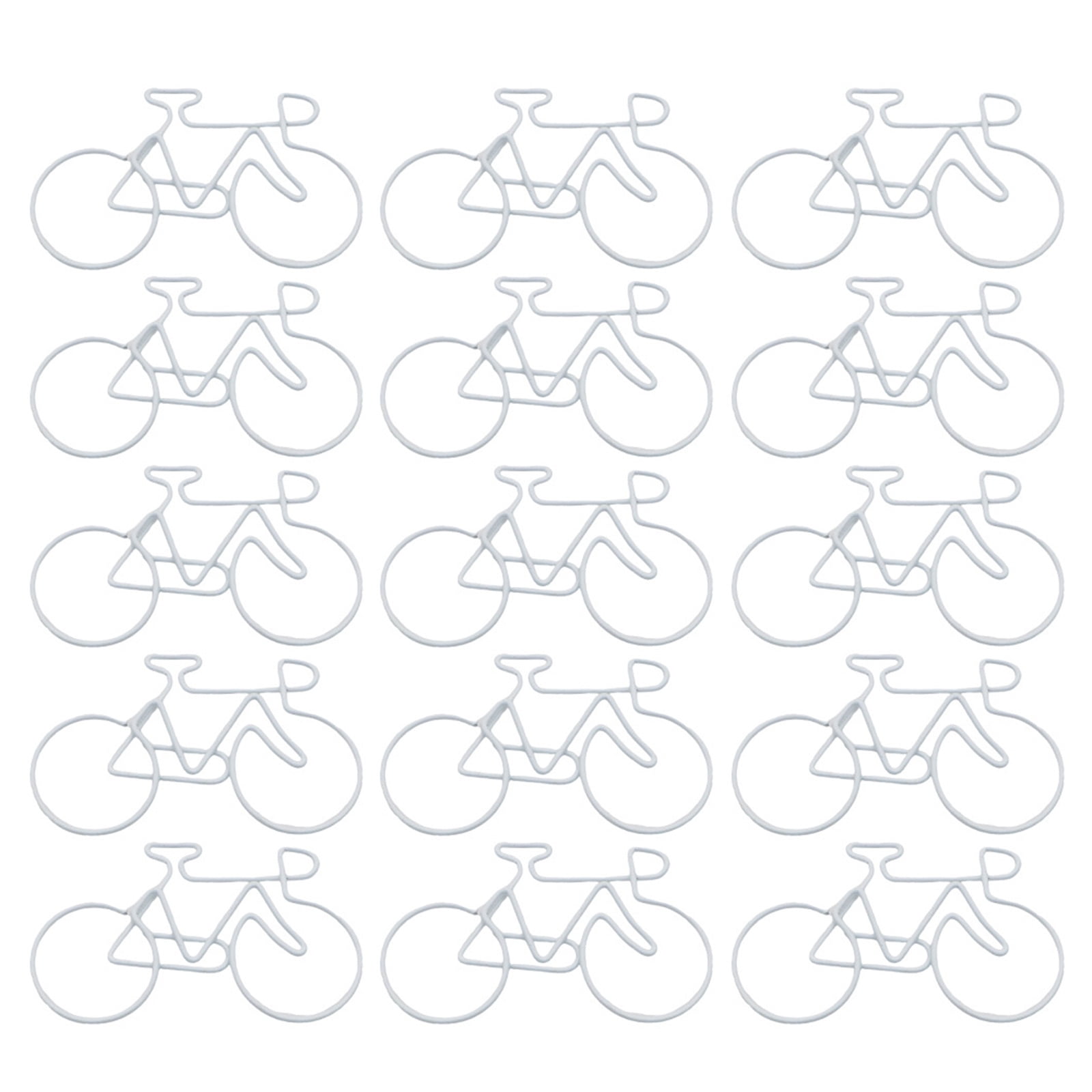 15Pcs Bike Paper Clip Small Paperclips Metal File Clamp Book Marker ...