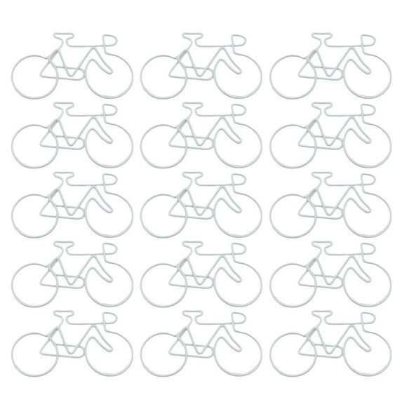15Pcs Bike Paper Clip Small Paperclips Metal File Clamp Book Marker ...