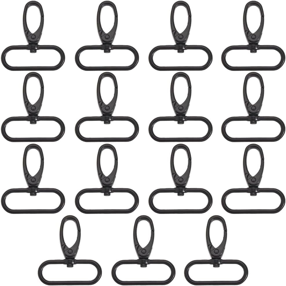 15Pcs Black Oval Swivel Lobster Clasps Claw Push Gate Trigger Clasp ...