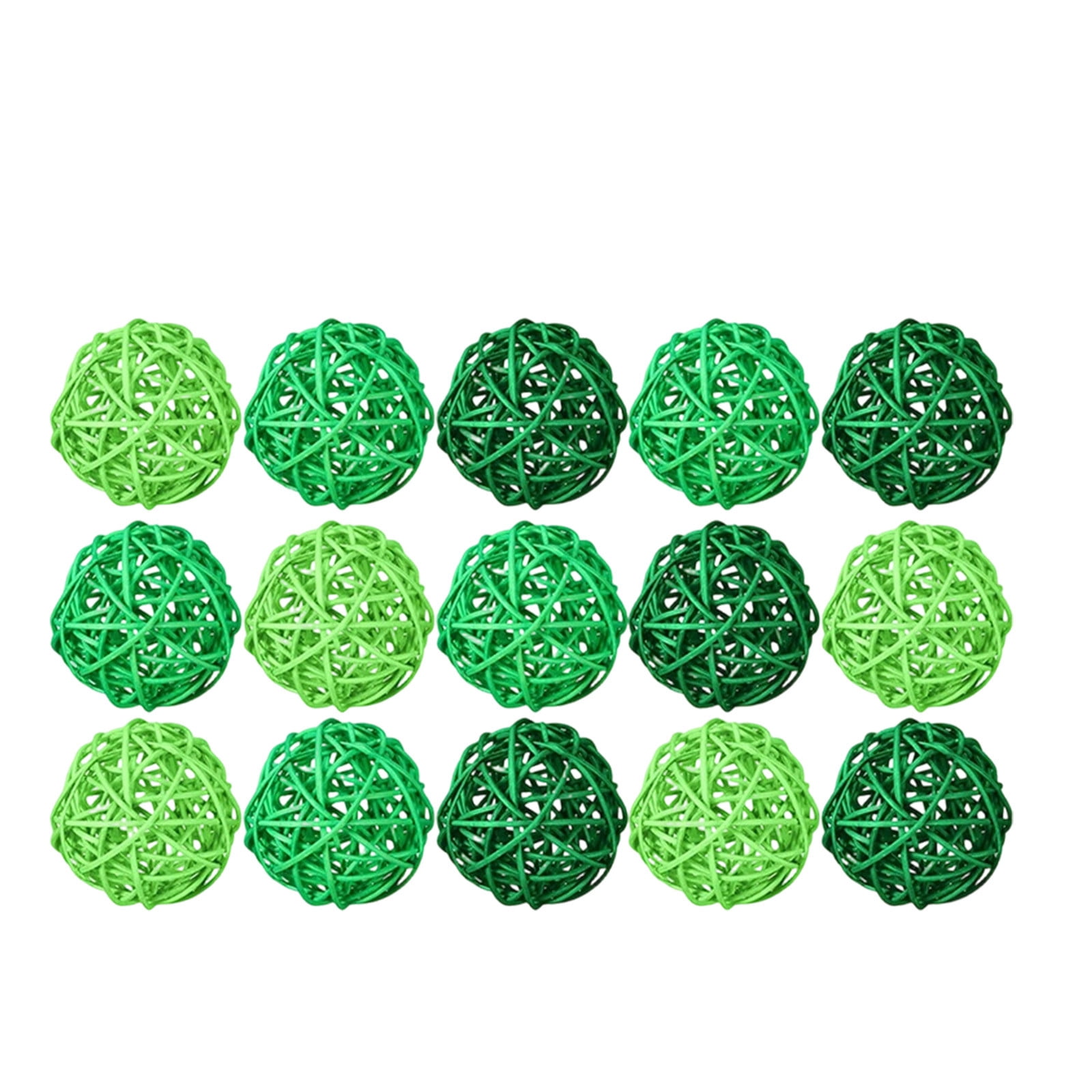 15Pcs Blue Mixed Rattan and Willow Balls, Decorative Bowl and Vase ...