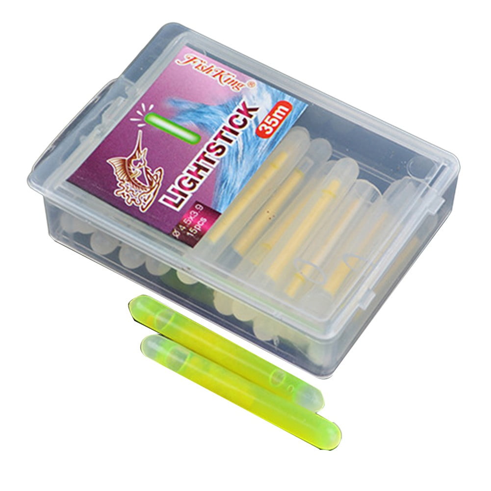 15PCS/BOX Fireflies Fluorescent Lightstick Light Fishing Float Rod ...