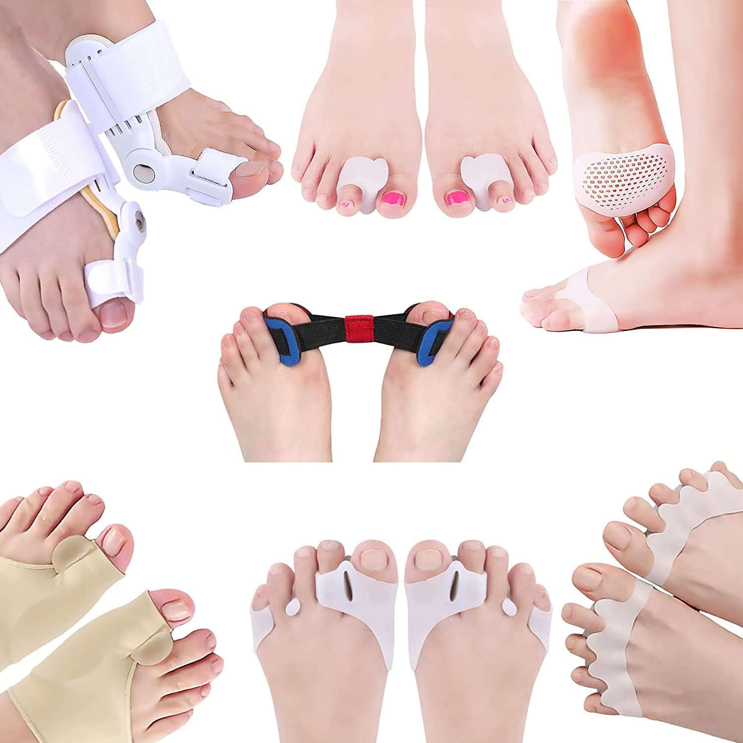 15Pcs Bunion Corrector Hallux Valgus Relief Pads Toe Spacer ...