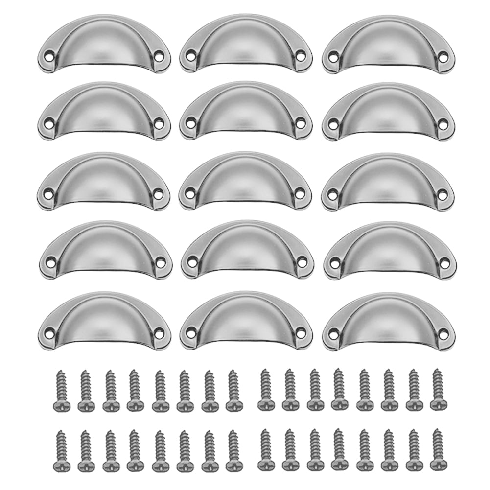 15Pcs Cabinet Knobs Drawer Knobs Antique Cup Drawer Pulls Vintage Shell ...
