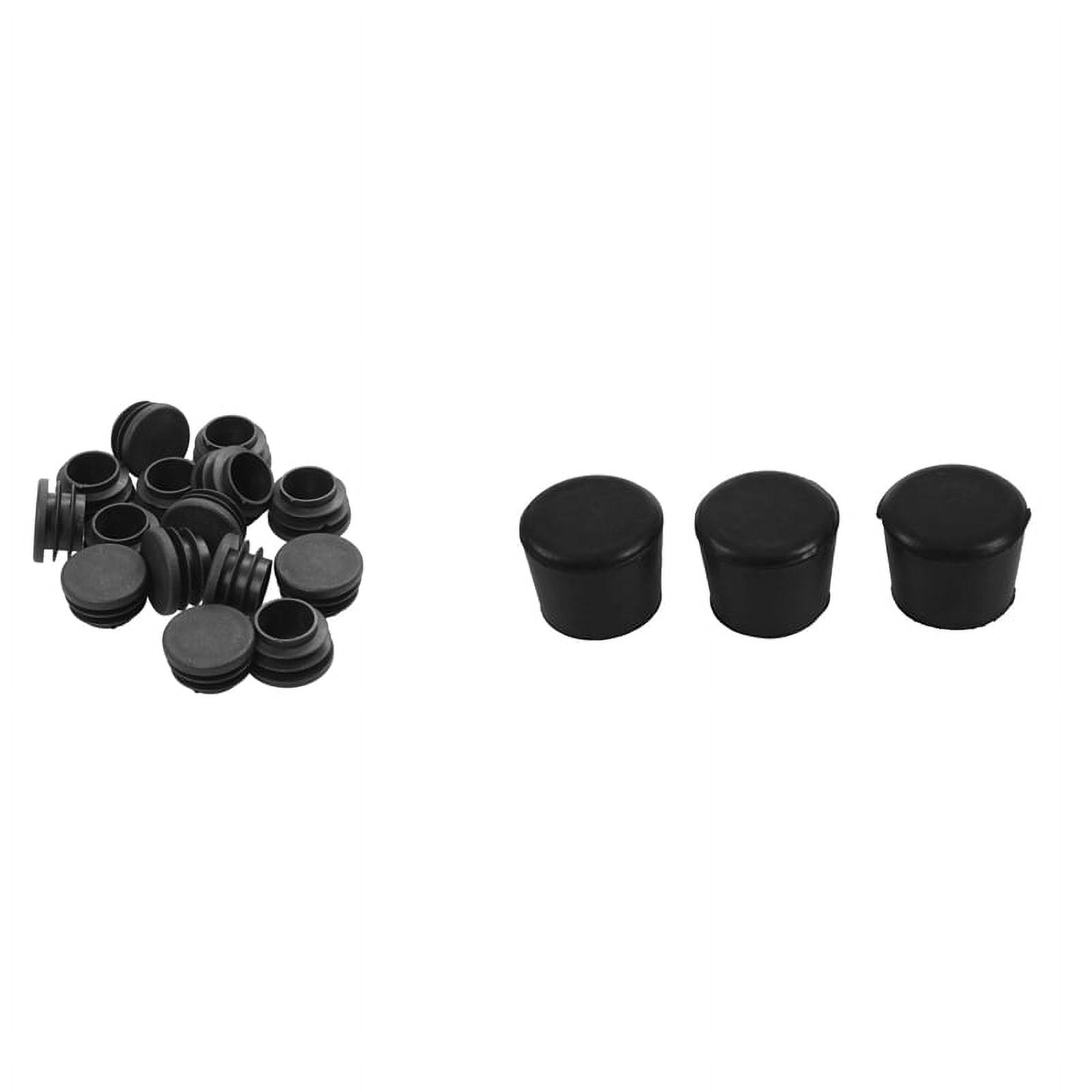 15Pcs Chair Table Legs End Plug Inserted Tube with 12Pcs Rubber ...
