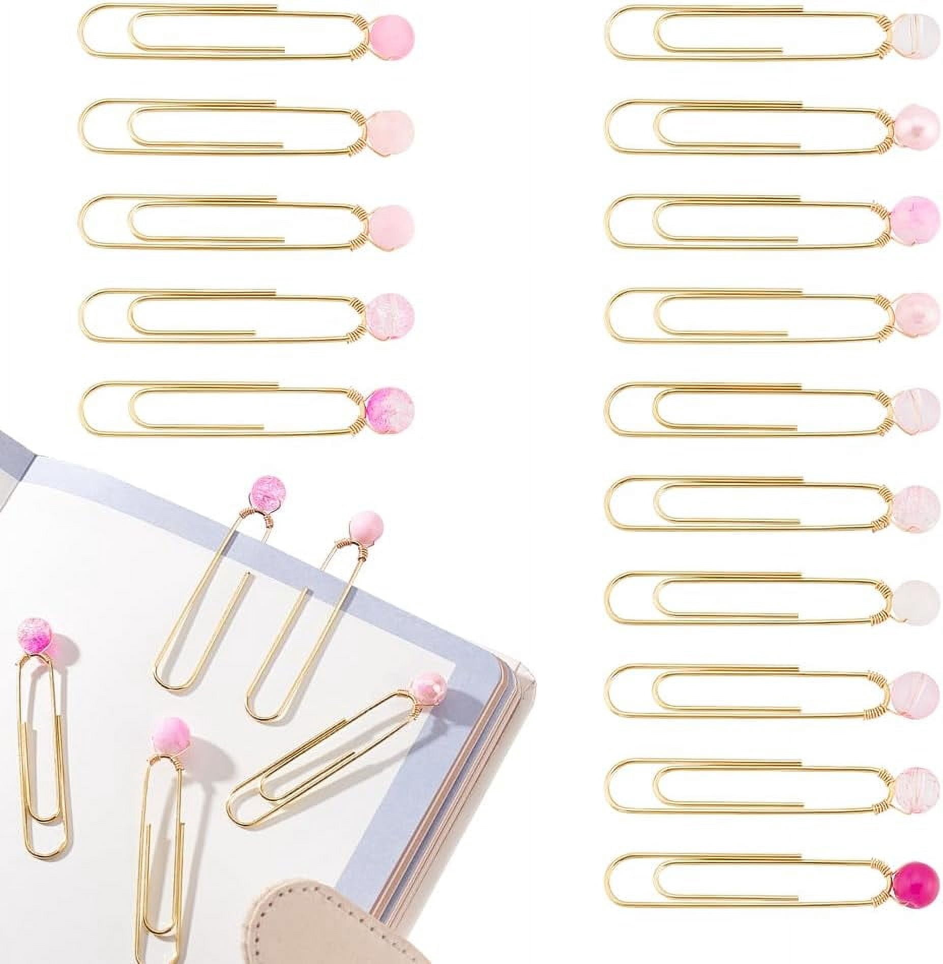 15Pcs Colorful Bookmark Marking Clips Cute Funny Paper Clips with Glass ...
