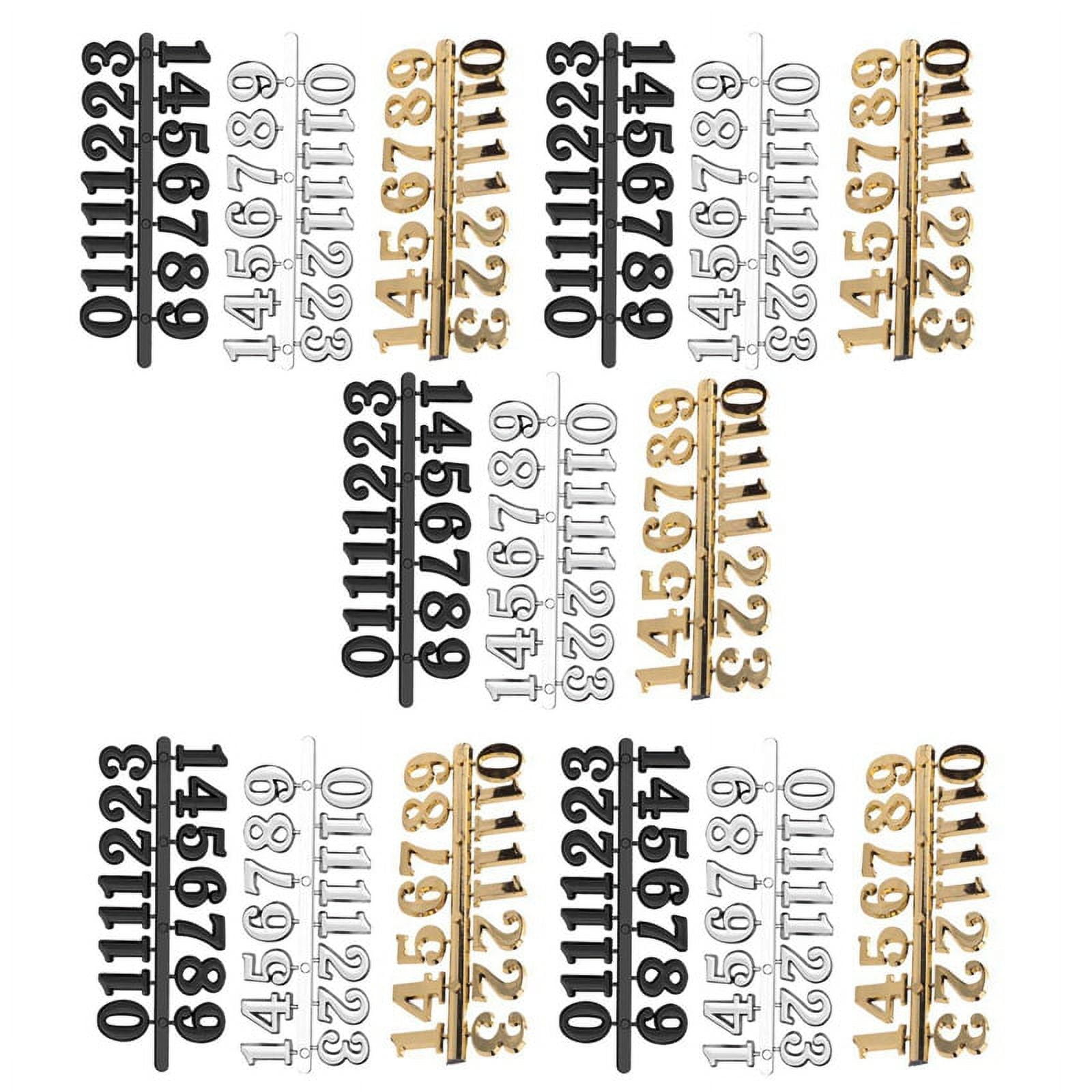 15Pcs DIY Clock Numerals Kit Wall Clock Number Art Decor Replacement ...