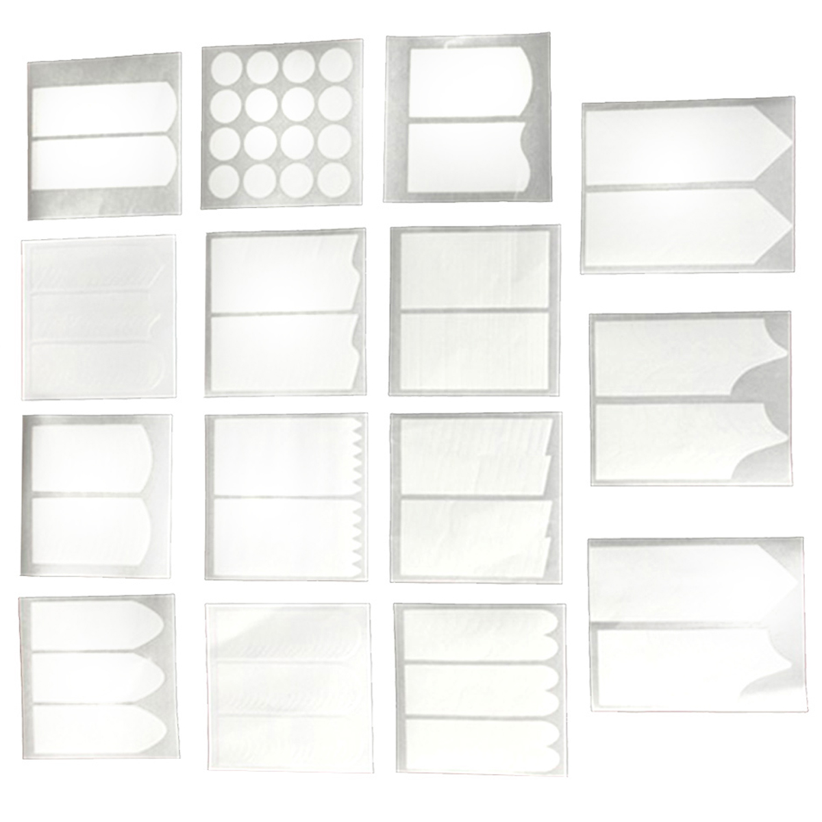15Pcs DIY Designs Nail Art Stencils Stickers for Girls Nail Decal Craft ...