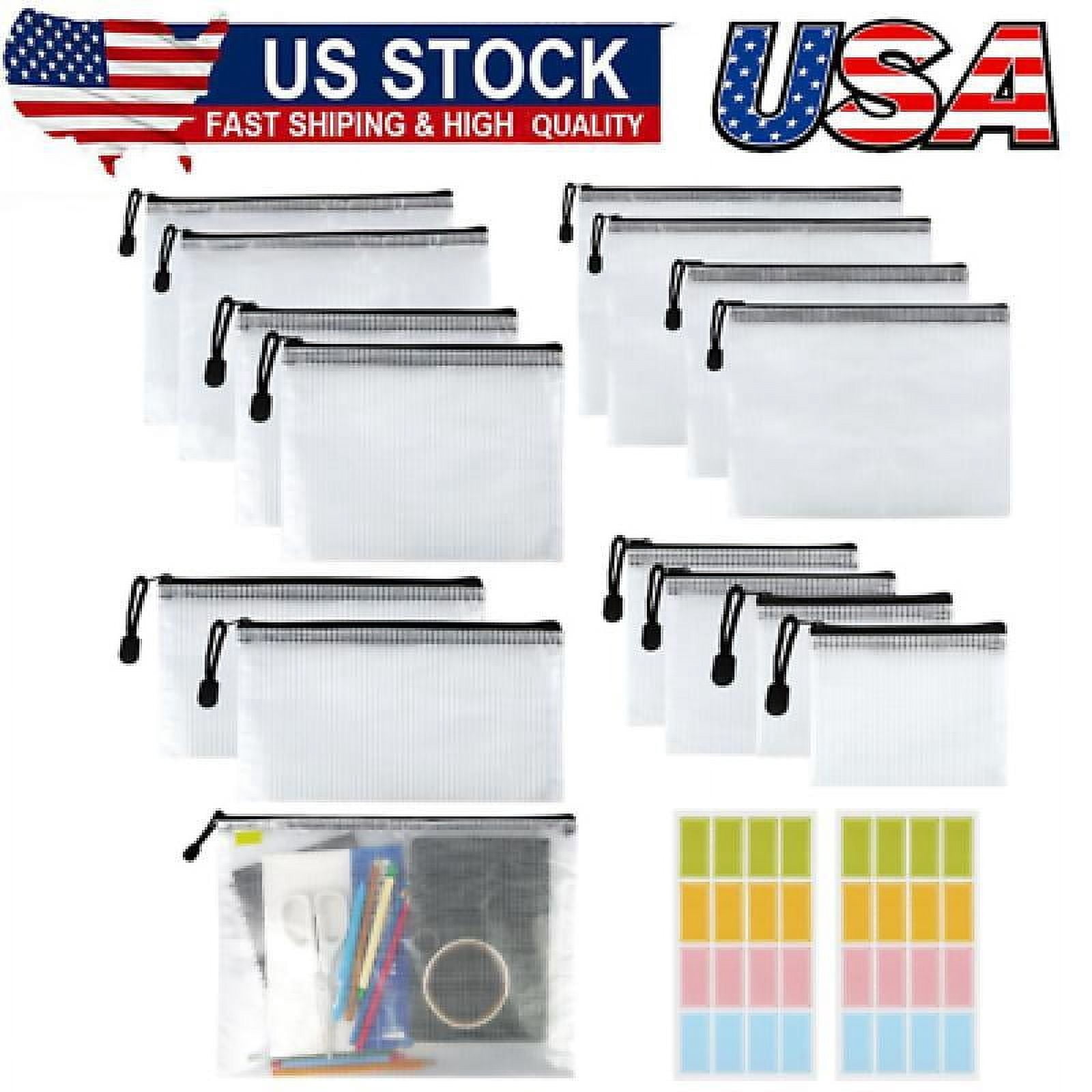 15Pcs Document Wallets A4/A5/A6/B4/B5/B6/B8/Bill, Transparent Document ...