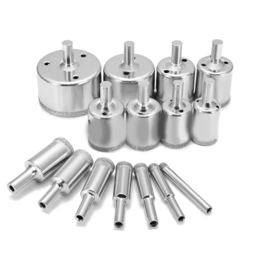 15PCS Glass Drill Bit Hollow Core Extractor Hole Opener Disassembly ...