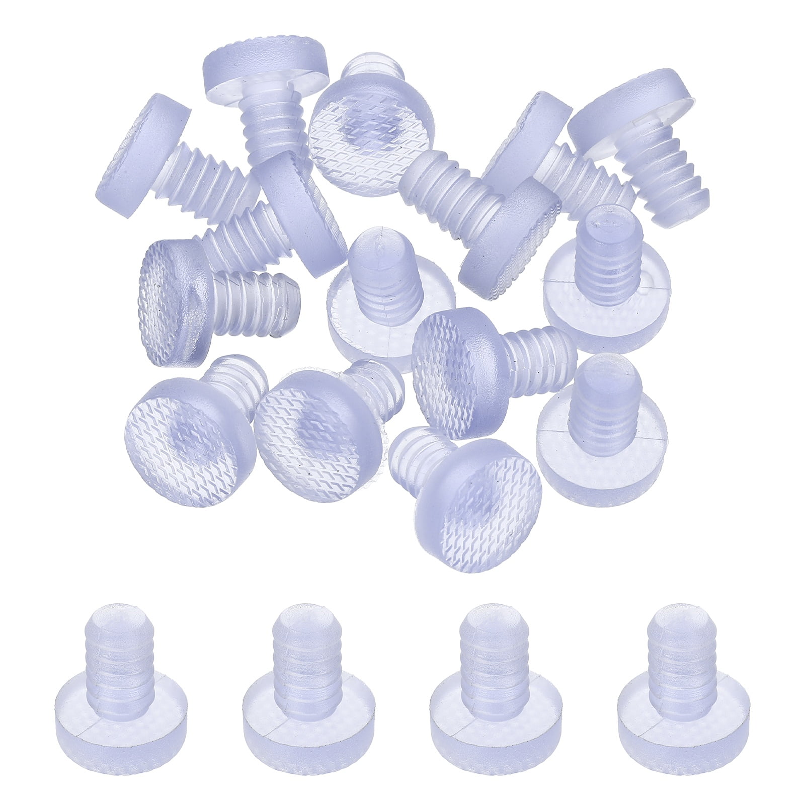 15Pcs Glass Table Top Bumpers with Stem, Clear Anti-Slip Pads Rubber ...