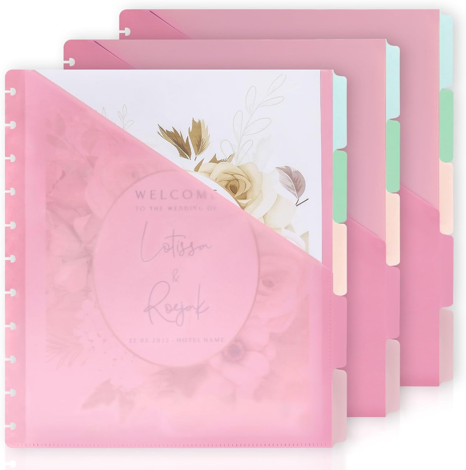 15Pcs Letter Size Discbound Pocket Dividers With Tabs and Folders - 8.5 ...
