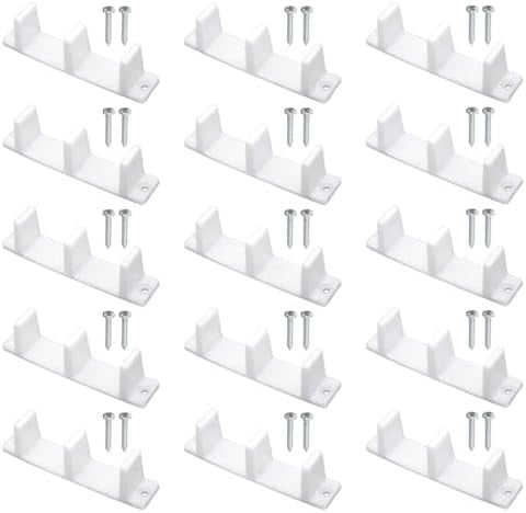 15Pcs MP6563 Plastic Sliding Closet Door Bottom Guide with Screws, for ...