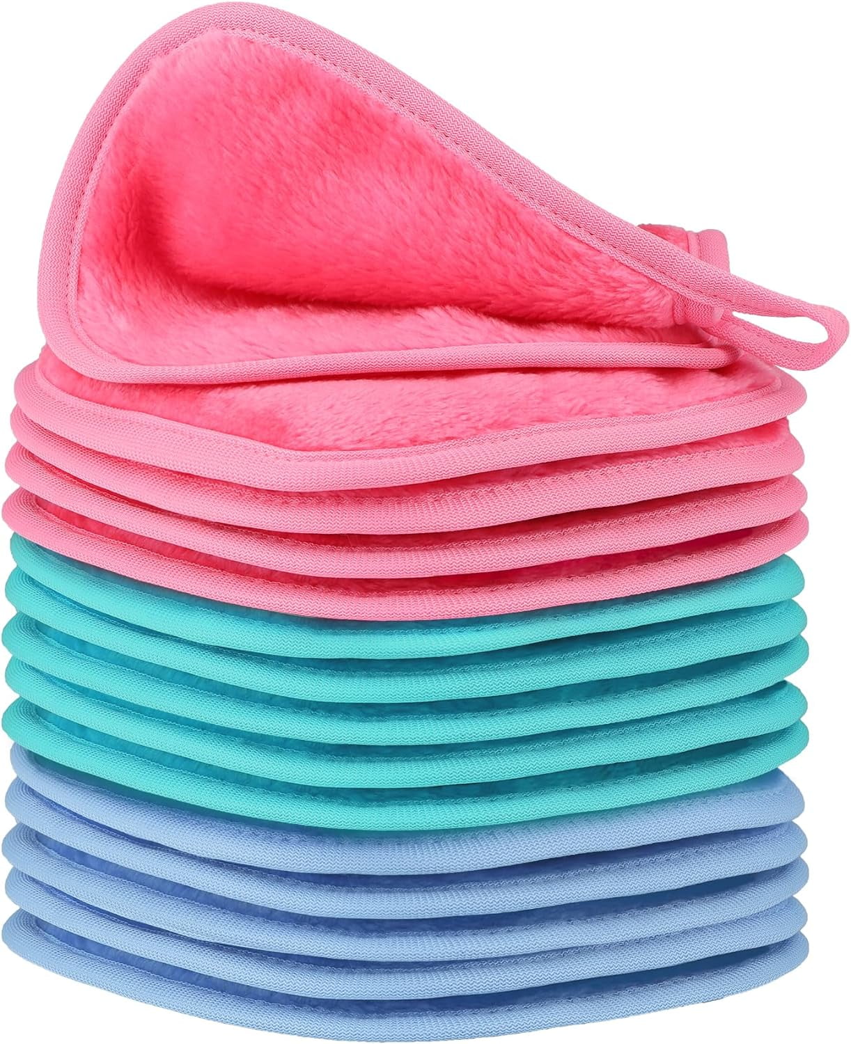 15Pcs Makeup Remover Cloth, Washable Microfiber Face Cloth, 6x6Inch ...