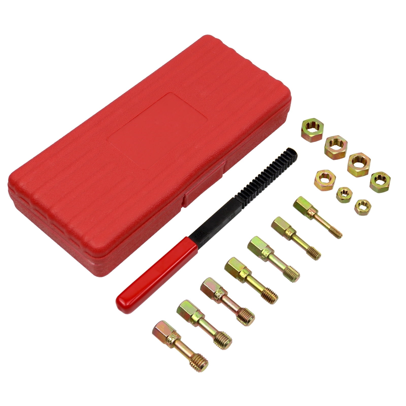 15Pcs Metric Thread Chaser Set 7 Metric Rethread Repair Tool Kit Thread ...