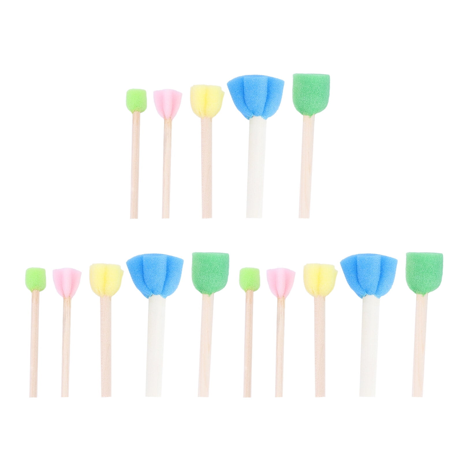 Kids Painting Tools with Mini Flower Shaped Sponge Brushes Assorted ...