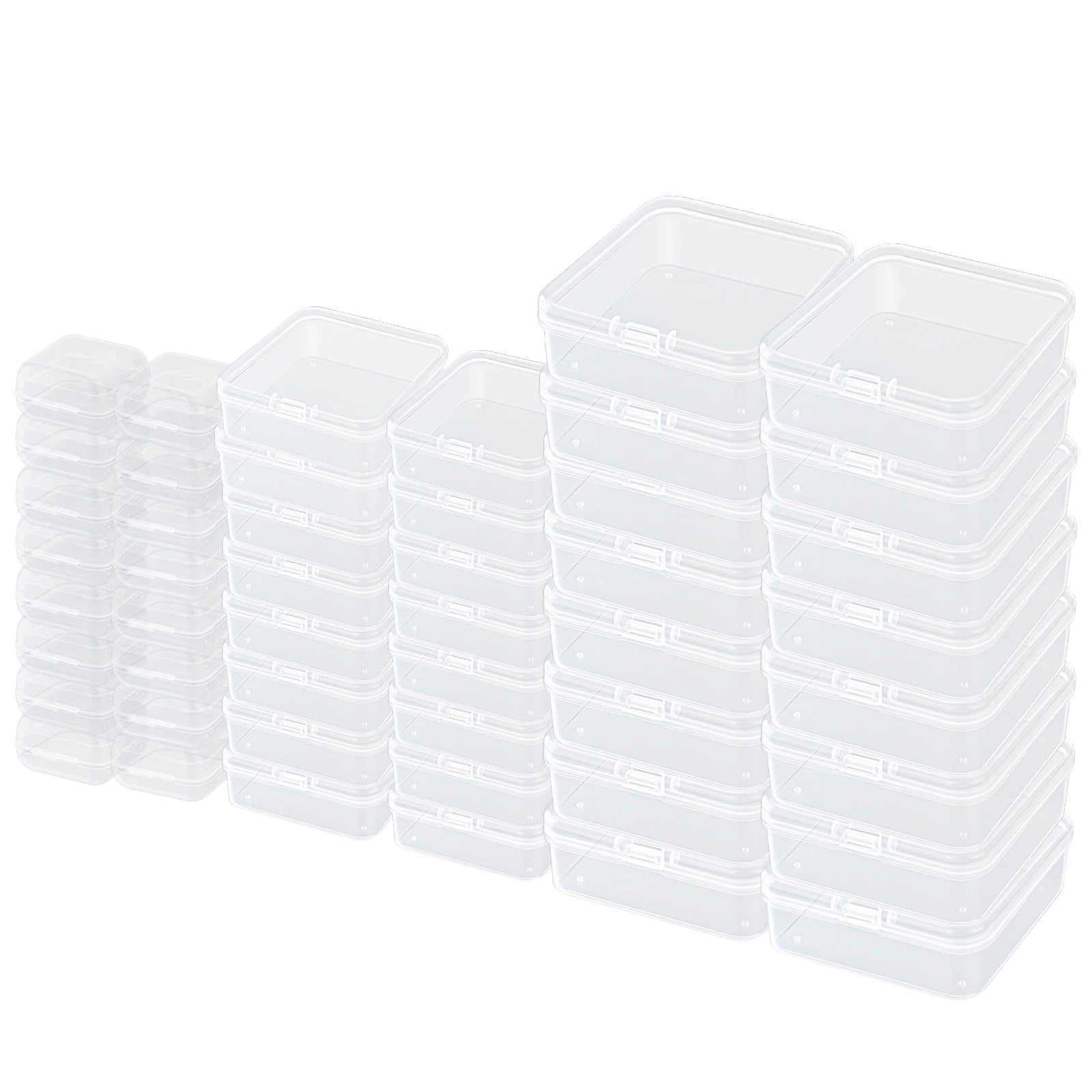 15Pcs Mixed Sizes Rectangular Empty Mini Organizer Storage Containers ...