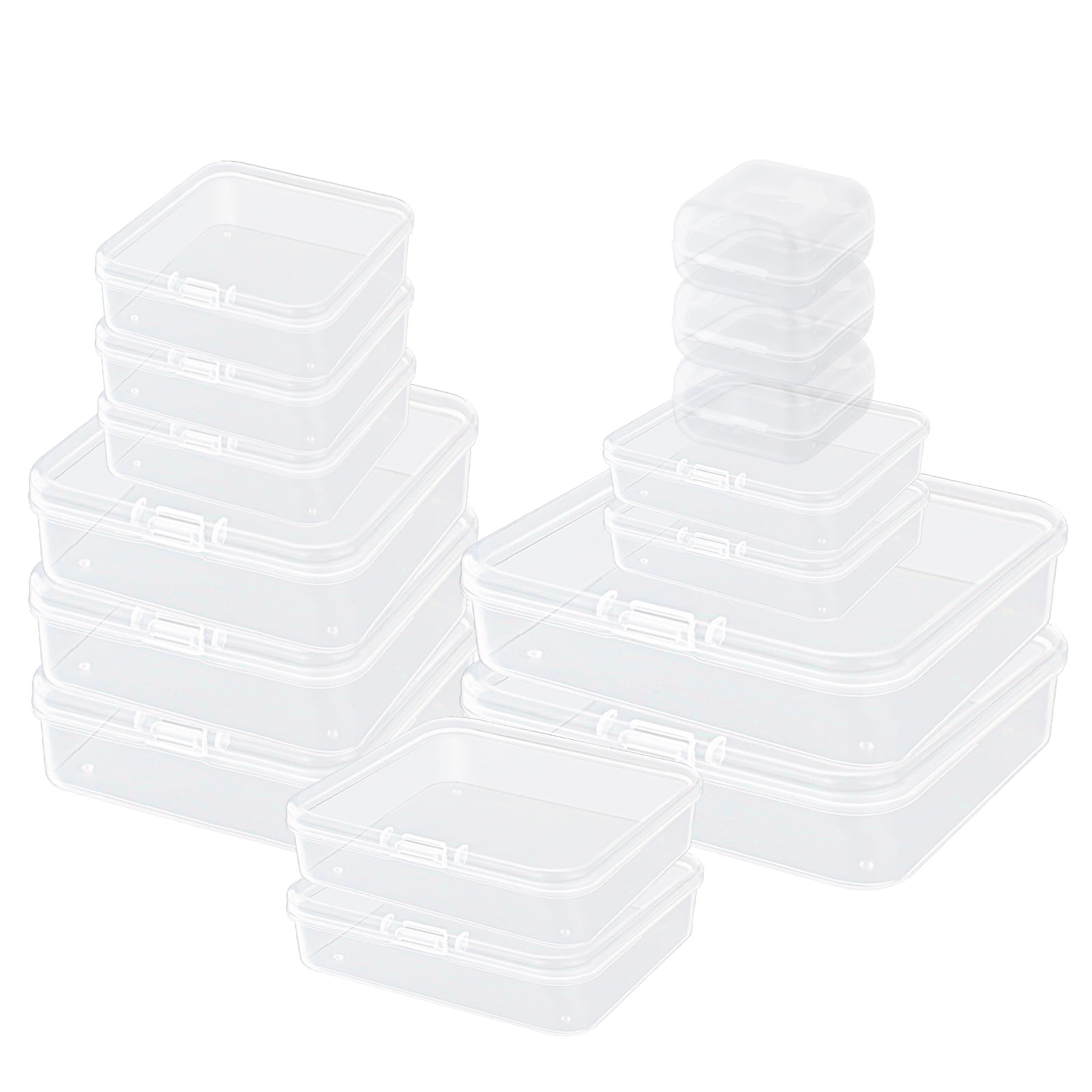 15Pcs Mixed Sizes Rectangular Empty Mini Organizer Storage Containers ...