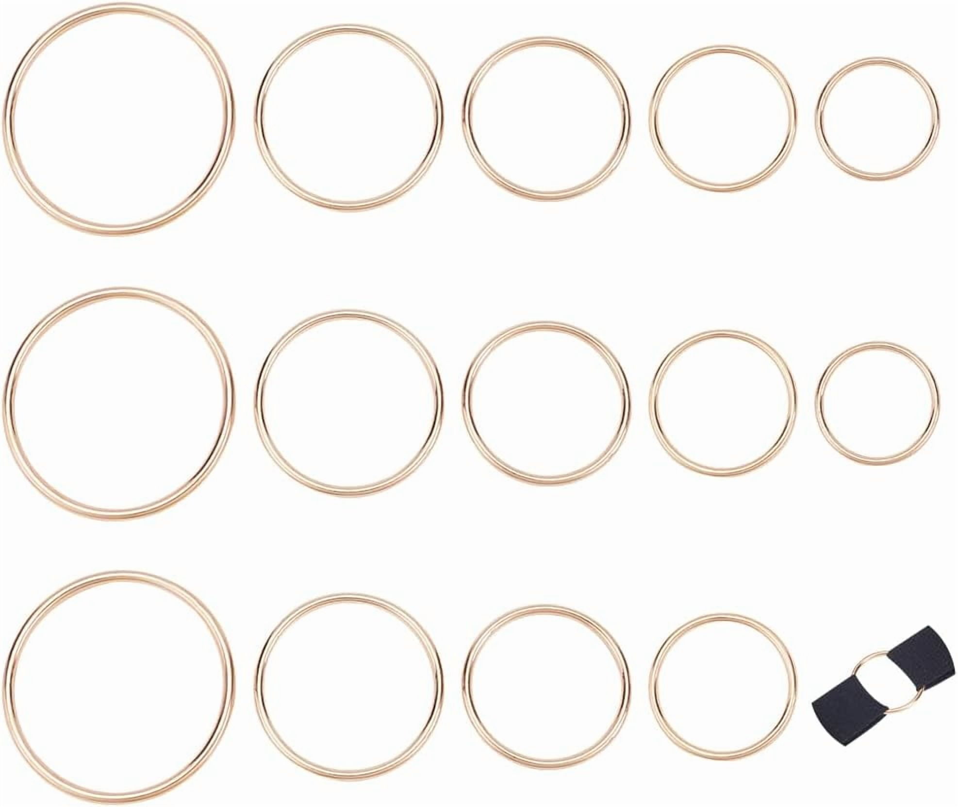 15Pcs Multi-Purpose Metal O Ring 25/30/35/40/50mm Alloy O Ring Buckle ...
