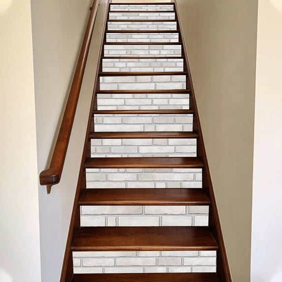 15Pcs PVC Plastic Self-Adhesive Stairs Stickers Waterproof Backsplash ...