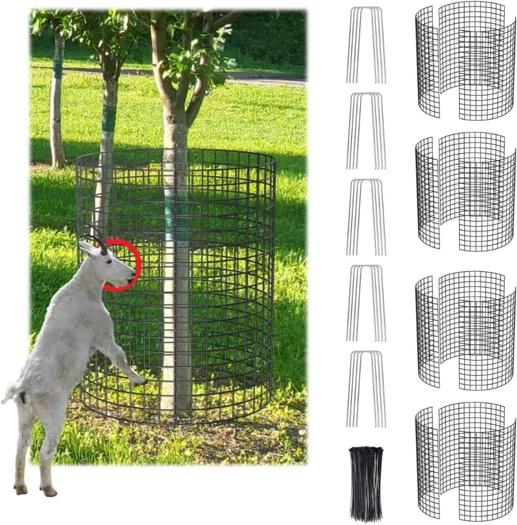 15Pcs Plant Protectors from Animals, 17.2''x13.8'' Metal Tree Trunk ...