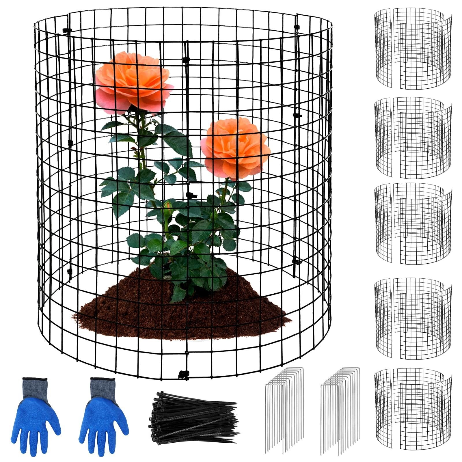 15Pcs Plant Protectors from Animals Metal Plant Cages for Outdoor ...