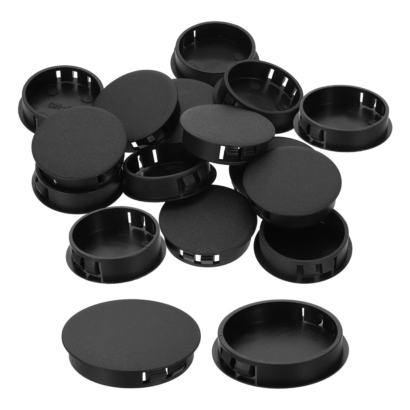 15Pcs Plastic Hole Plugs, 50mm(2") Flush Type Panel Plugs, Round Snap Knockout Locking Plugs for ...