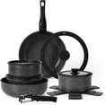 15Pcs Pots and Pans Set Non Stick, Cookware Sets with Detachable Handle ...