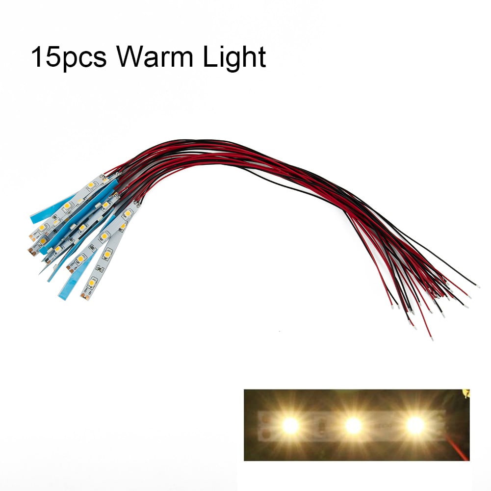15Pcs Pre Wired White Strip Led 3528 SMD LED Light Self-Adhesive ...