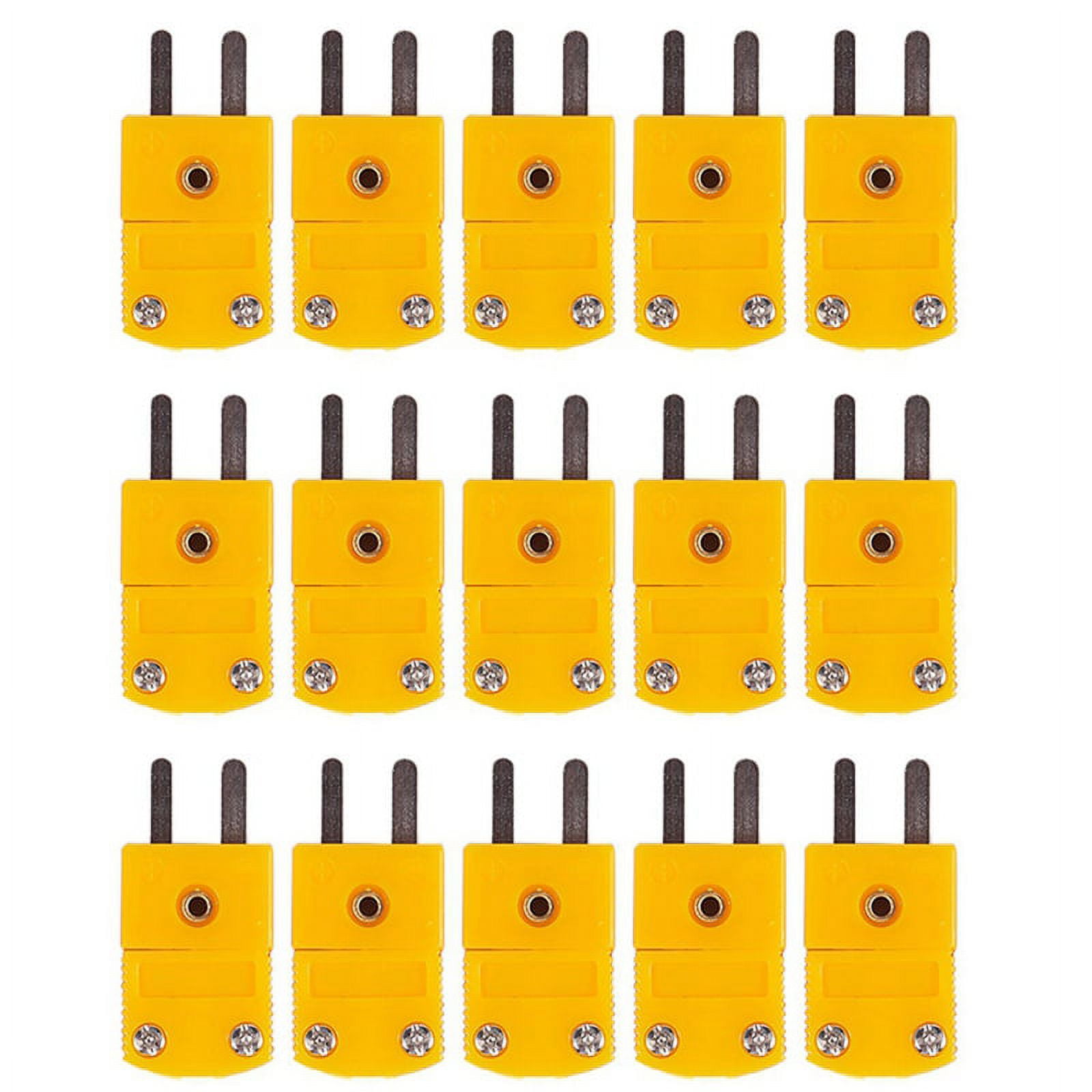 15Pcs RTD Circuits K Type Temperature Sensor Thermocouple Plugs Yellow ...