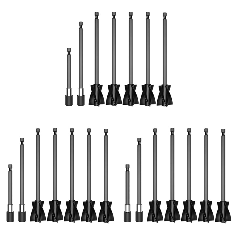 15Pcs Resin Mixer Paddles with 6 Extension Rods, Epoxy Mixer Attachment ...