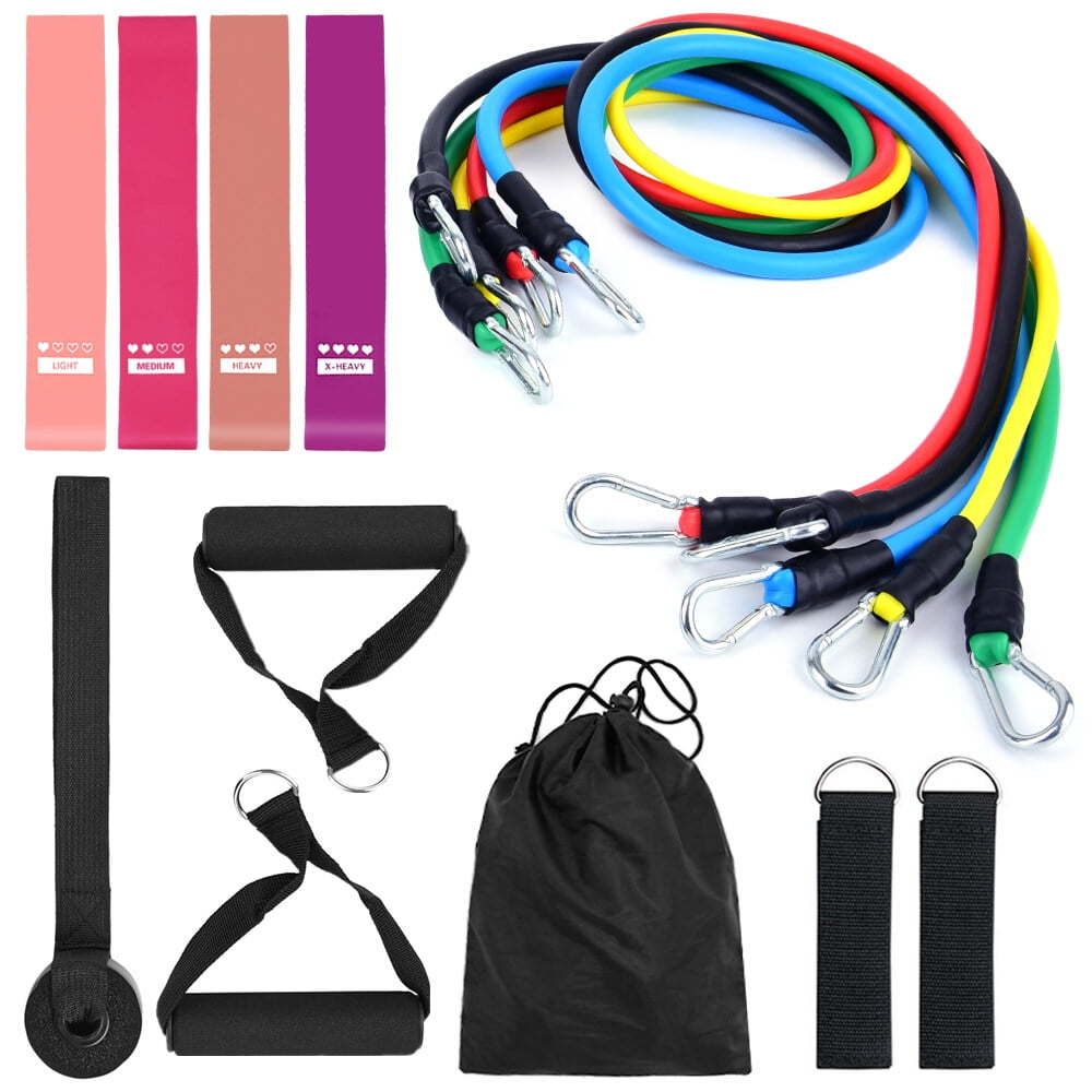 15Pcs Resistance Bands Set Workout Fitness Exercise Rehab Bands Loop ...