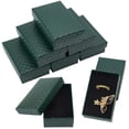 15Pcs Rhombus Textured Cardboard Jewelry Boxes with Black Sponge for ...